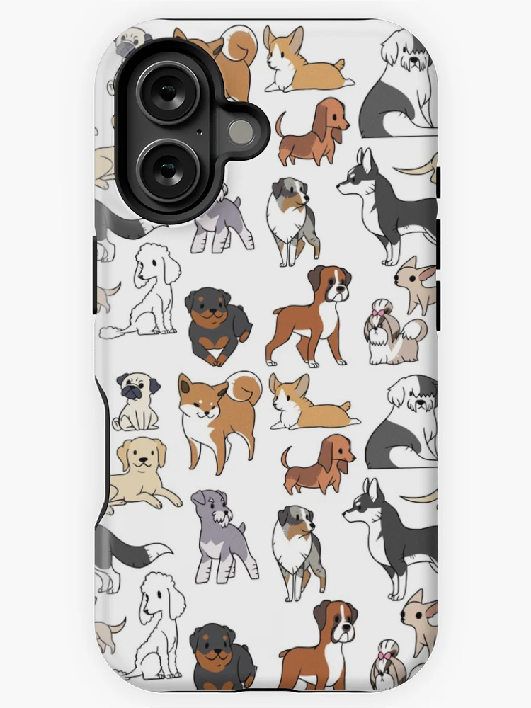 Dogs iPhone Case for 11/12/13/14/15/16 Pro Max Fun Dog Lovers Design ...