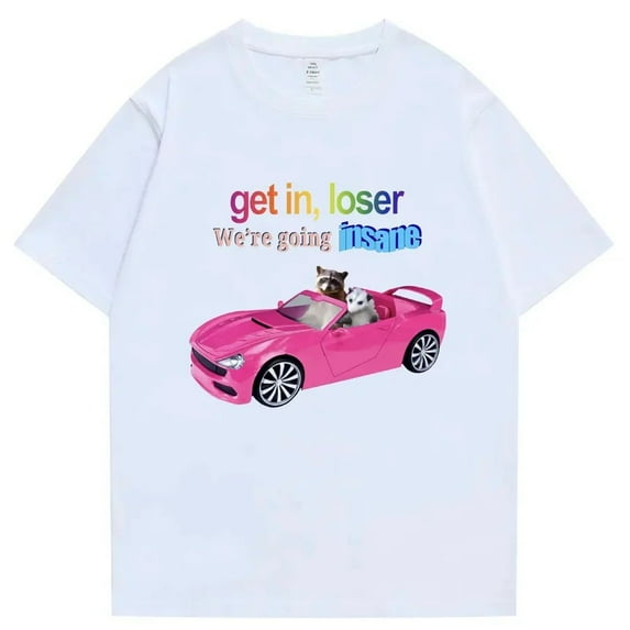 Dogs in Pink Car Graphic Shirt Rainbow Style Playful Quote Design ...