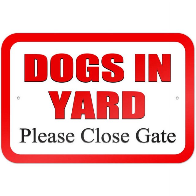Dogs in Yard Please Close Gate Sign - Walmart.com