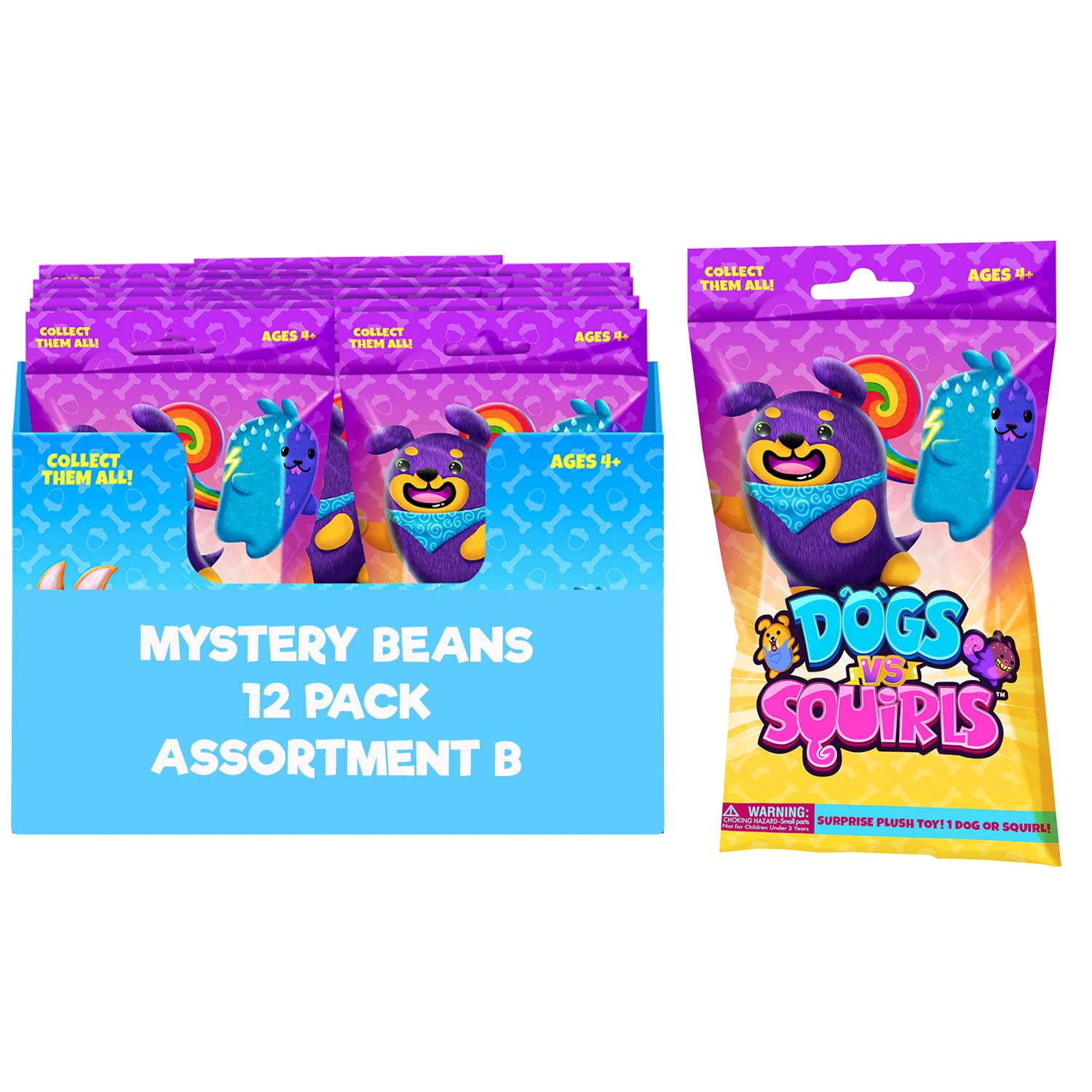 Dogs Vs Squirrels 8.78 * 7.25 in Super-Soft and Bean-Filled Plushies ...