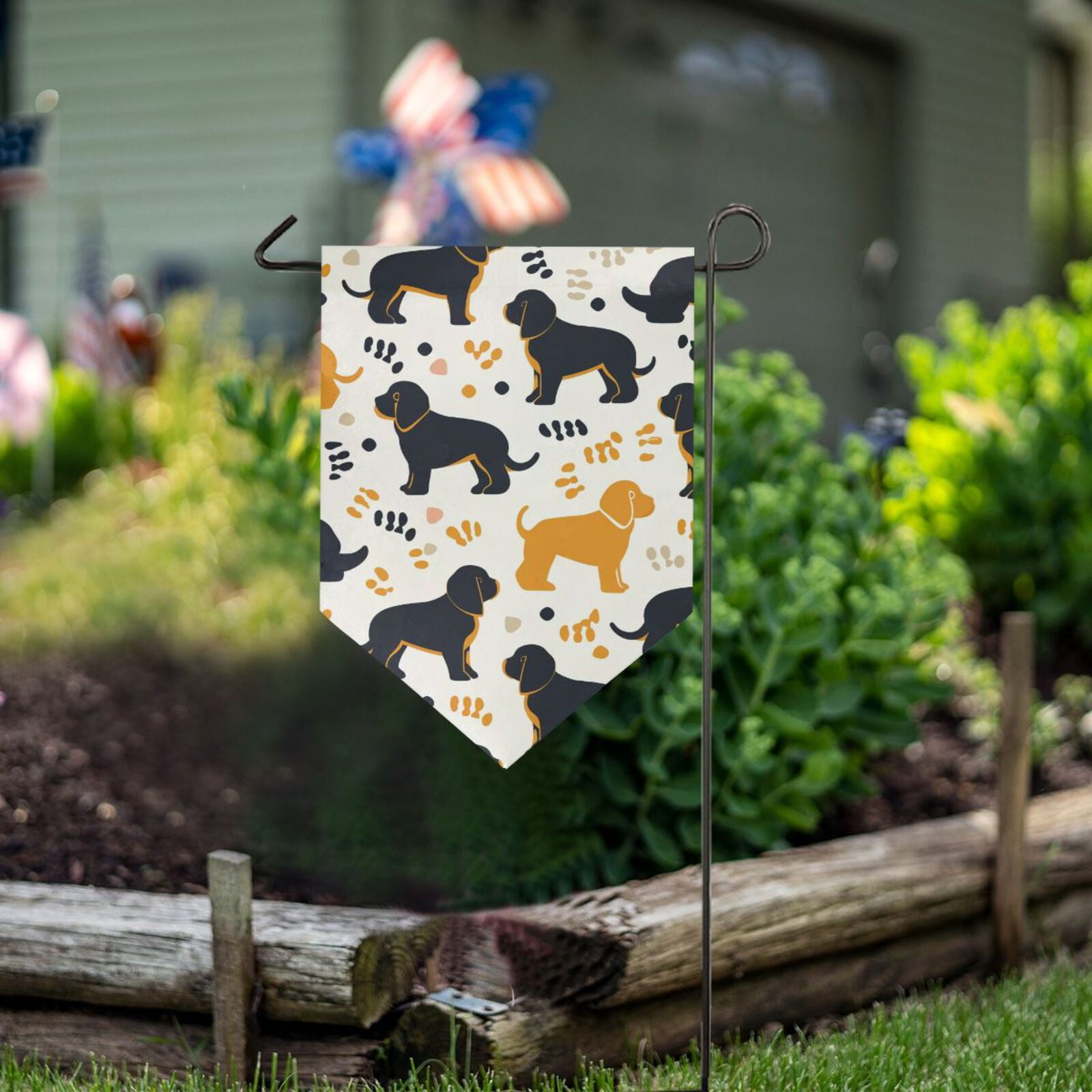 Dogs with Claws Garden Flag 18" x 12.5" Double Sided Yard Lawn Outdoor ...