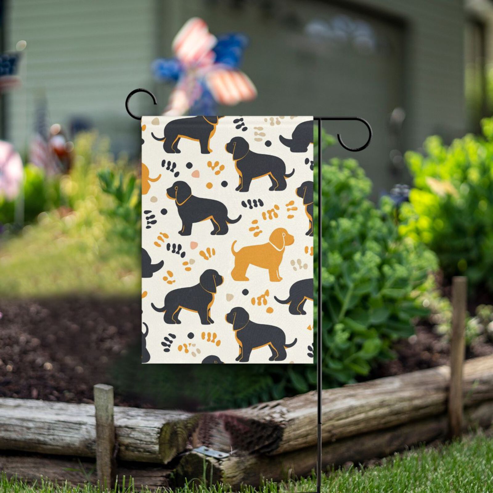 Dogs with Claws Garden Flag Double Sided Outdoor Banners for Courtyard ...