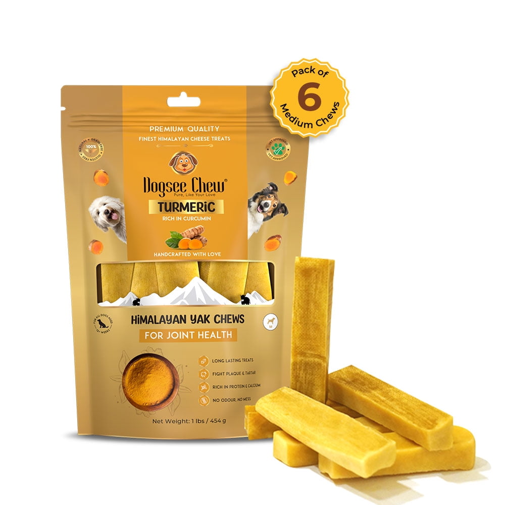 Dogsee Chew Healthy Organic Milky Yak Chews with Turmeric for Good ...