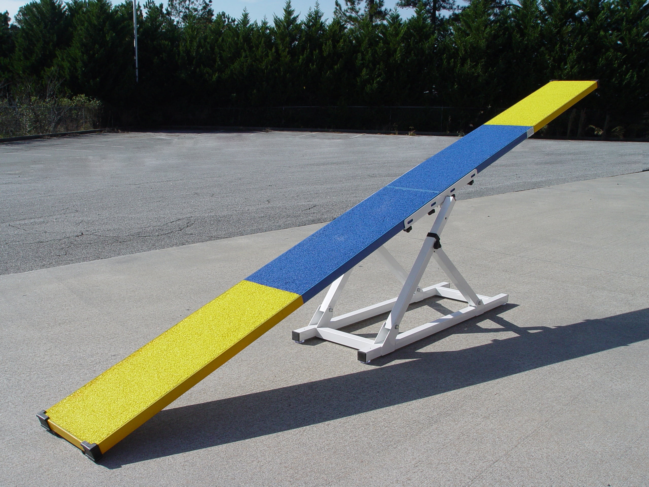 12' Aluminum Dog Agility Teeter with Rubber Surface, Adjustable Height ...