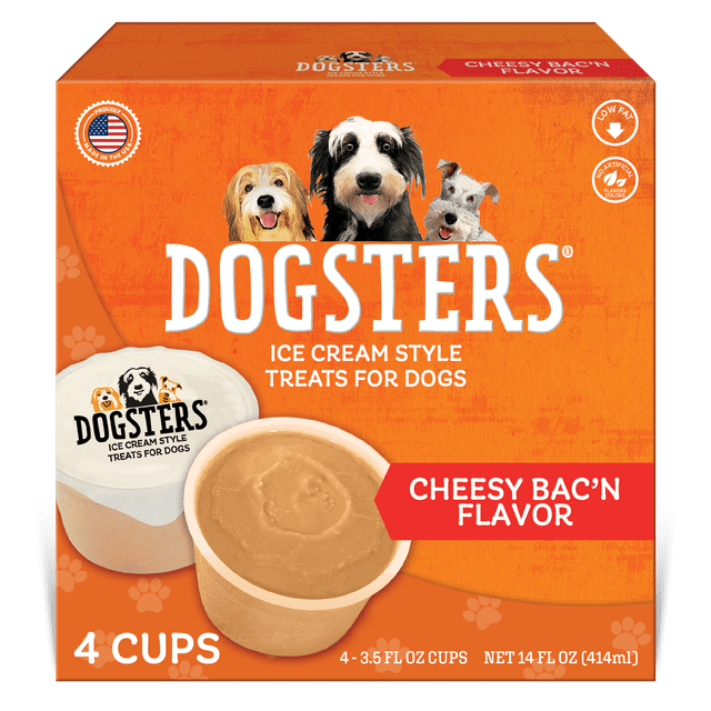 Dogsters Ice Cream Style Cheesy Bac'n Flavor Treats for Dogs 4 - 3.5 fl ...