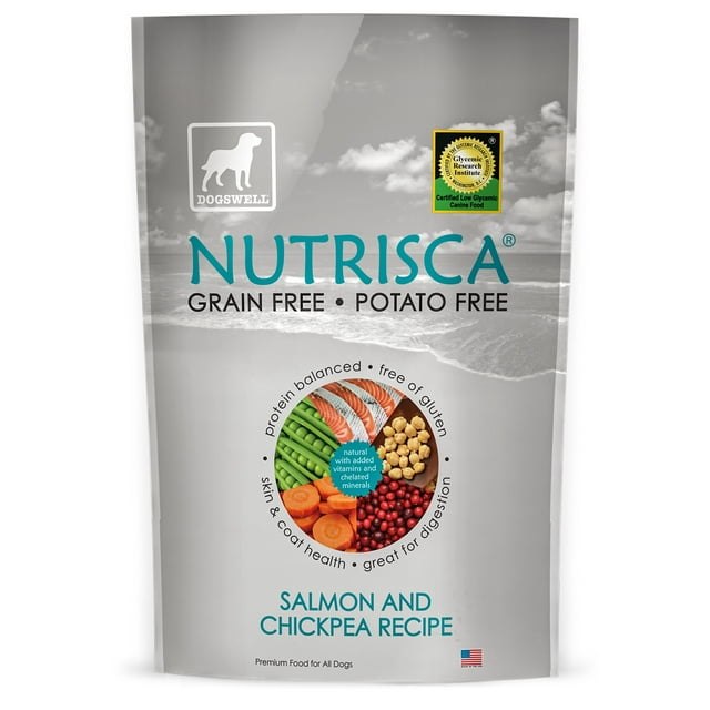 Dogswell Nutrisca Grain-Free Salmon and Chickpea Natural Dog Food, 28 ...