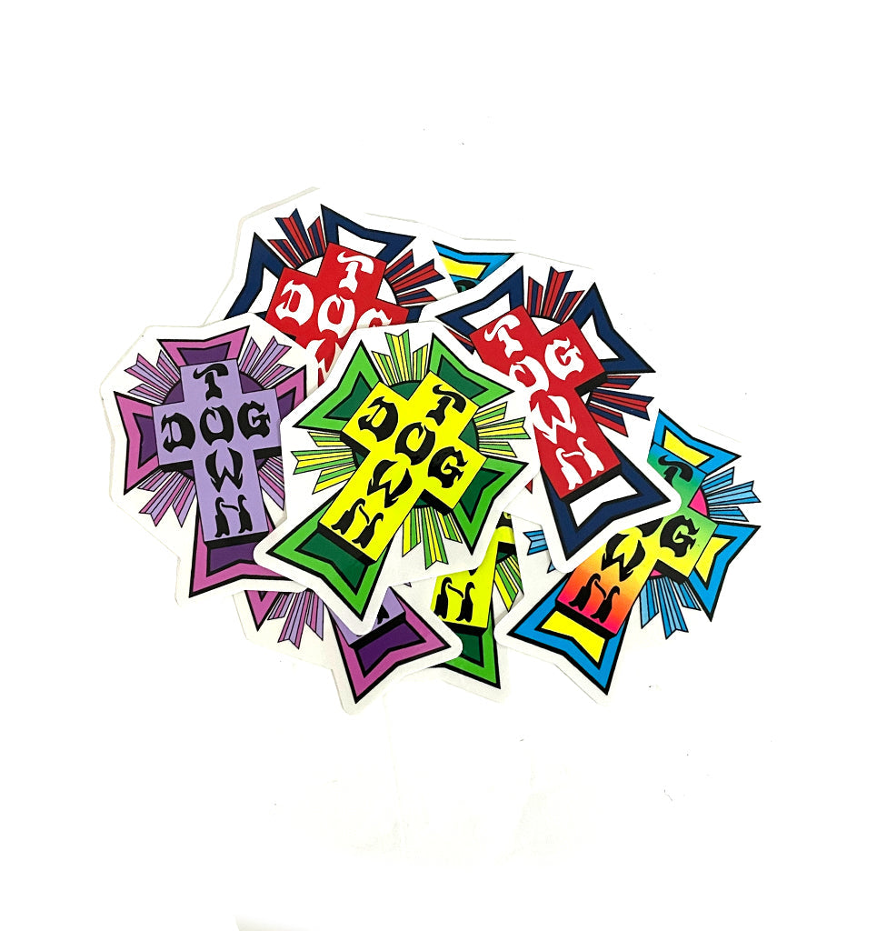Dogtown 10-Pack Assorted Cross Logo Decals - Walmart.com