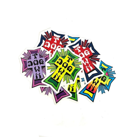 Dogtown 10-Pack Assorted Cross Logo Decals - Walmart.com