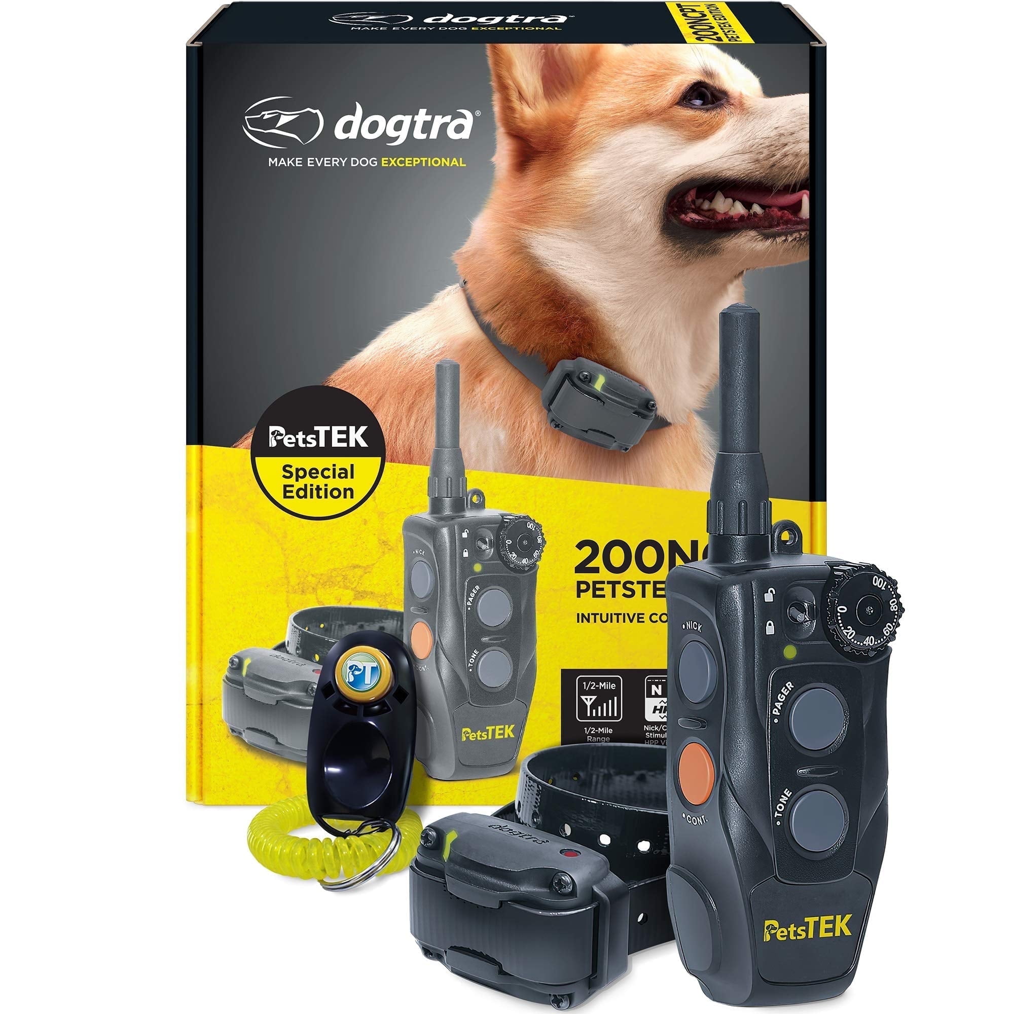 Dogtra 200NCPT Electronic Dog Training Collar Bundle + PetsTEK Dog ...