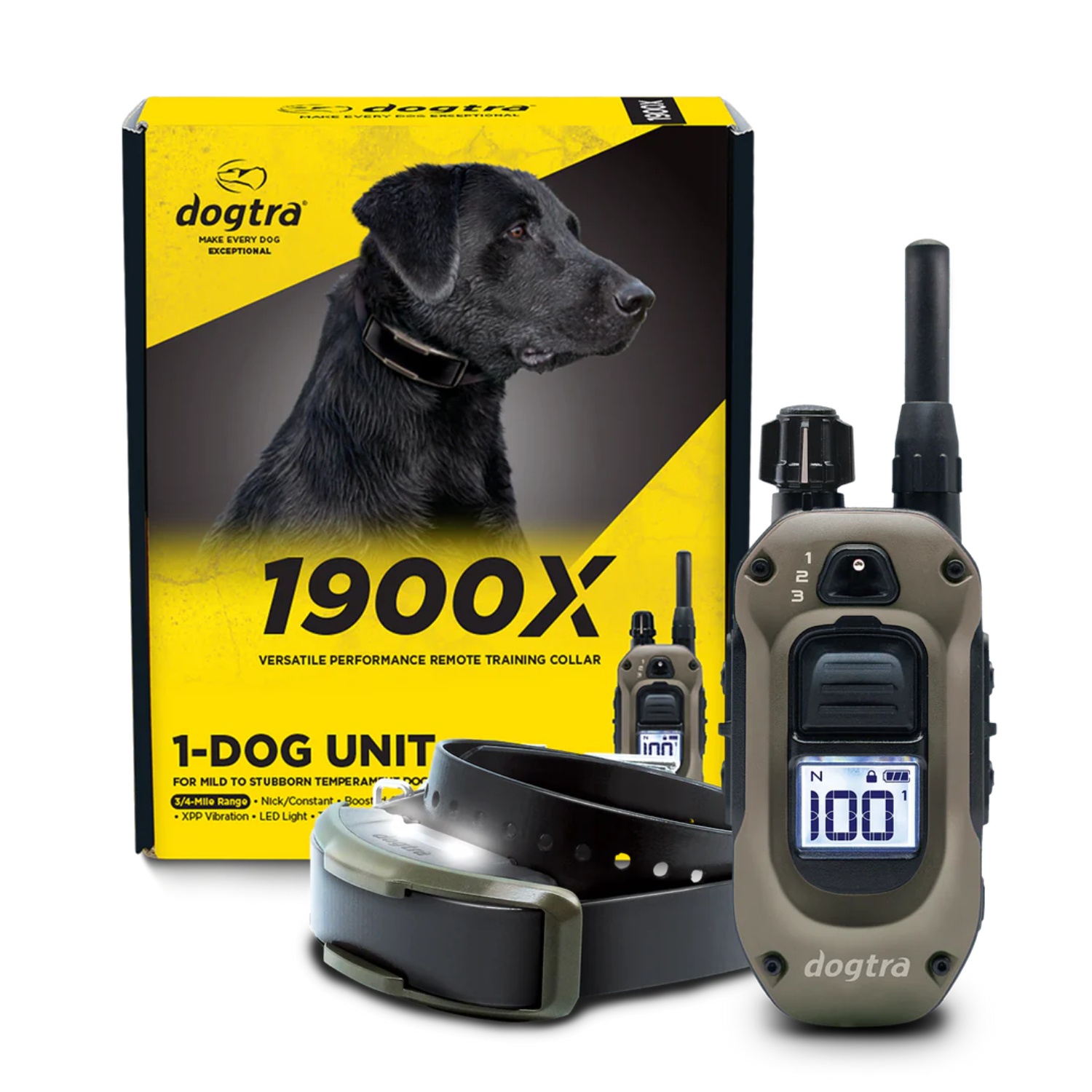 Dogtra 1900X Remote Dog Training Collar - ¾ Mile Range - Waterproof and ...