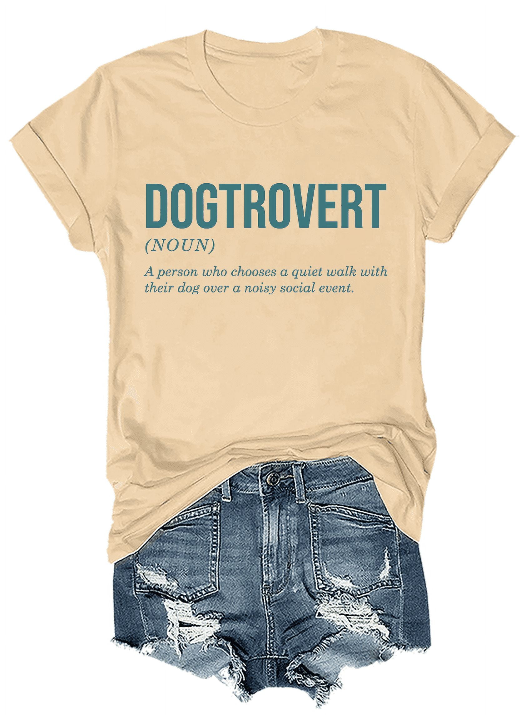 Dogtrovert Shirt, Dog Person Shirt, Quite Walk With Dog Shirt, Dog ...