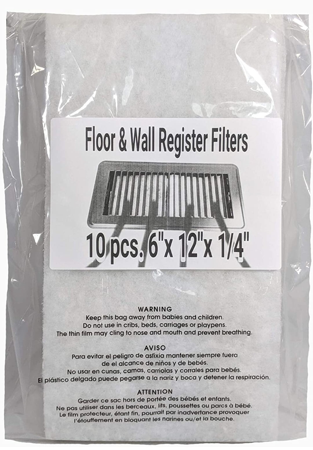 Dogwood Boutique Floor Heat & Air Register Filter 10 Pcs. 6''x 12''x1/4 ...