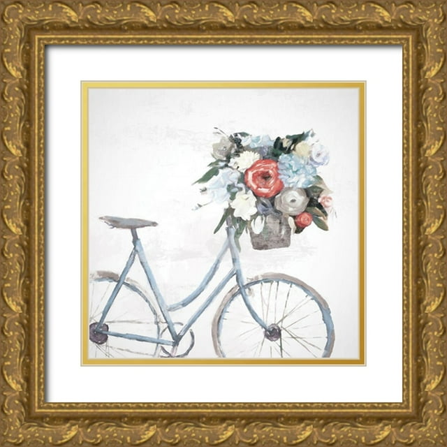 Dogwood Portfolio 15x15 Gold Ornate Wood Framed with Double Matting Museum Art Print Titled ...