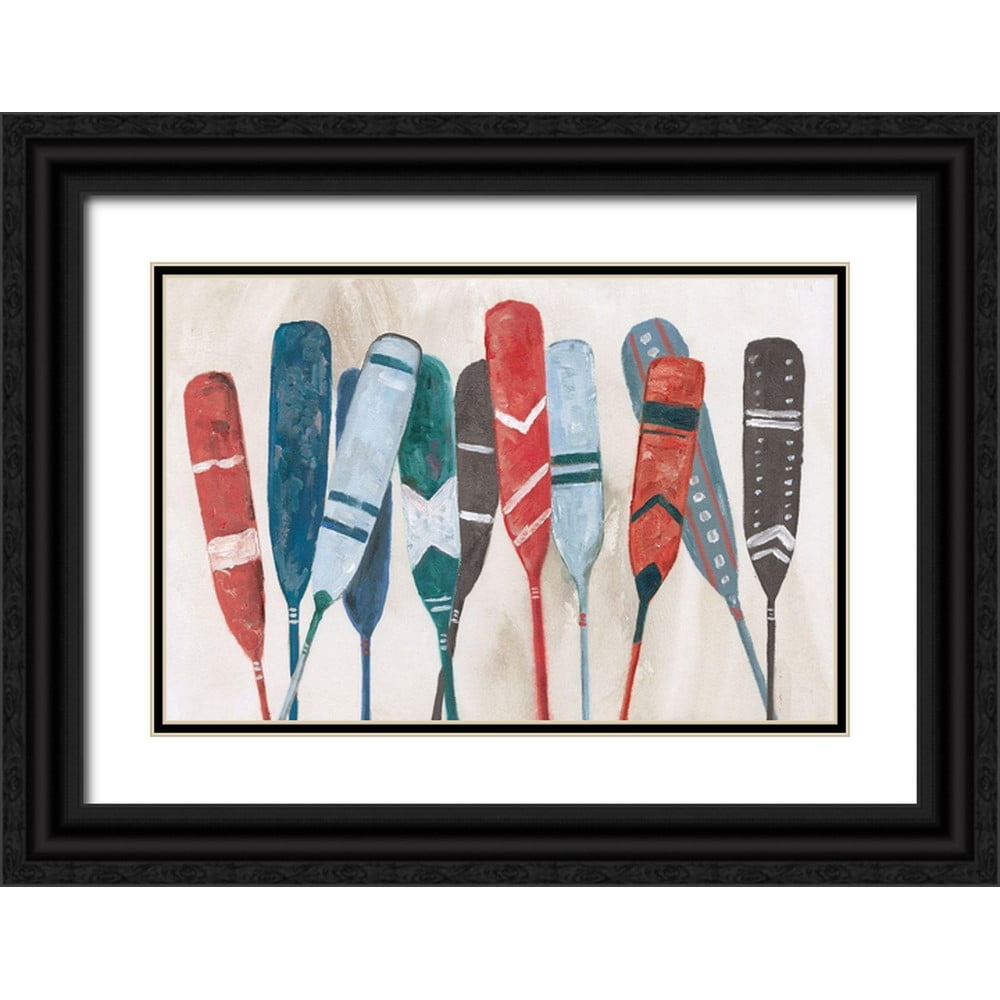 Dogwood Portfolio 32x23 Black Ornate Wood Framed with Double Matting ...