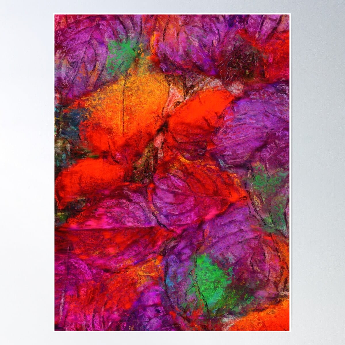 Dogwood Splendor Poster Wall Art, Modern Wall Decor For Living Room ...