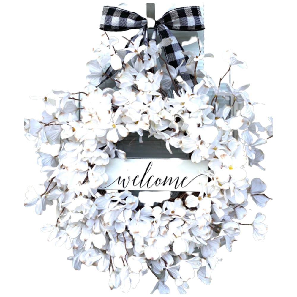 Dogwood Wreaths for Front Door, Dogwood Wreath, White Dogwood Wreath ...