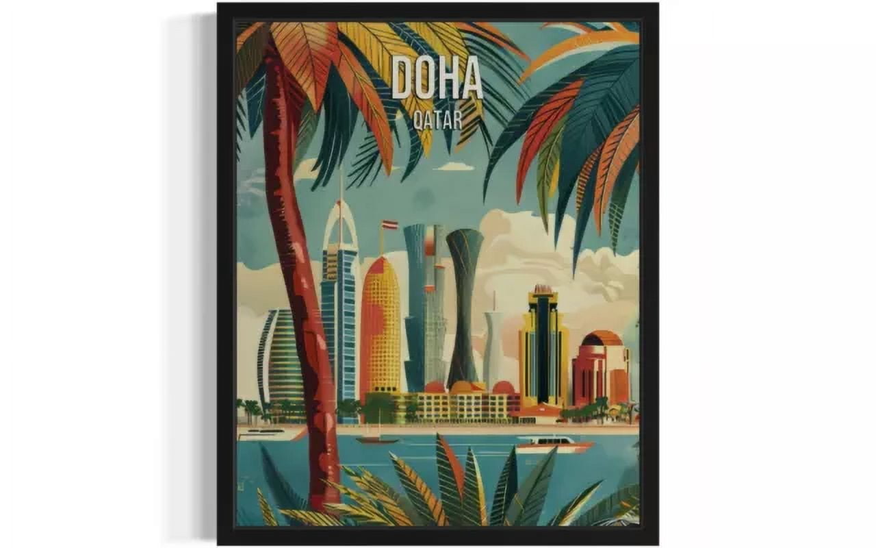 Doha Qatar Asia City Landmark Art Print Poster Wall Art Painting NO ...