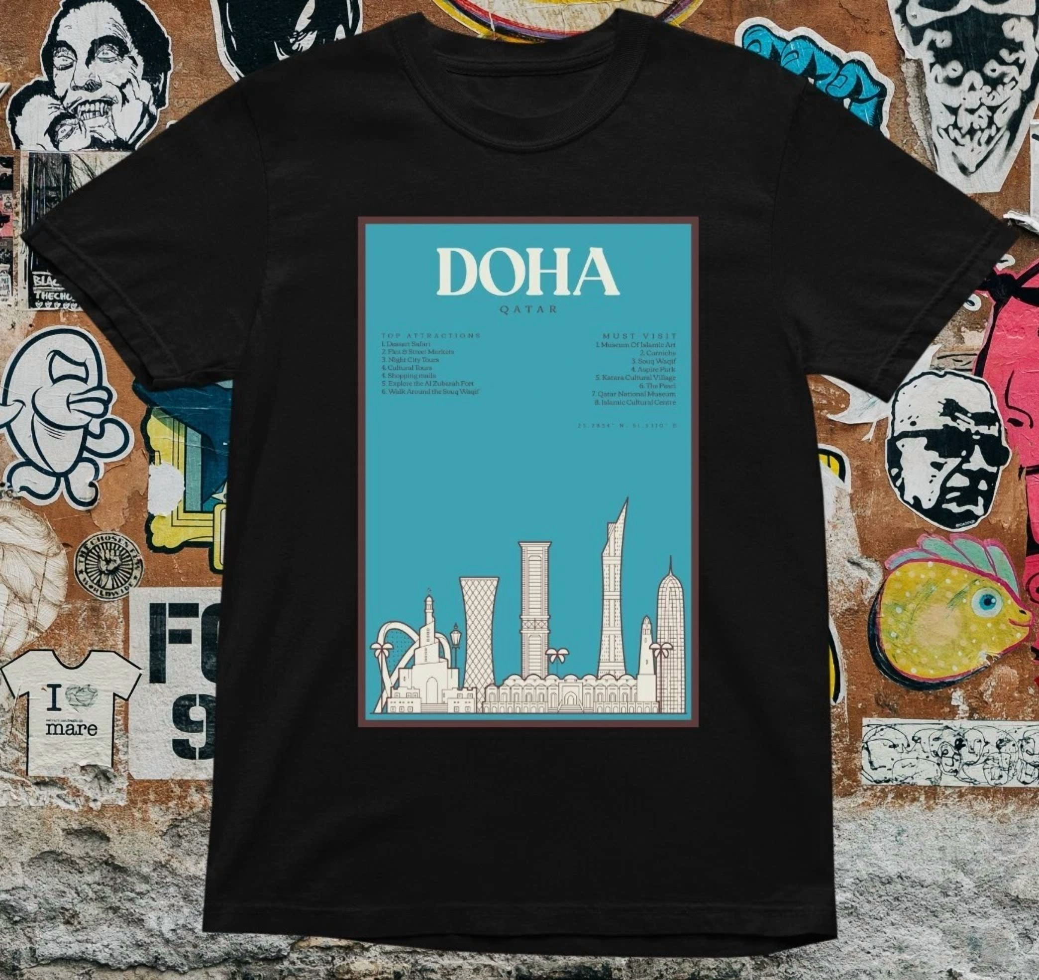 Doha T shirt - Capital Of Qatar - Qatar T shirt - %100 Premium Cotton ...