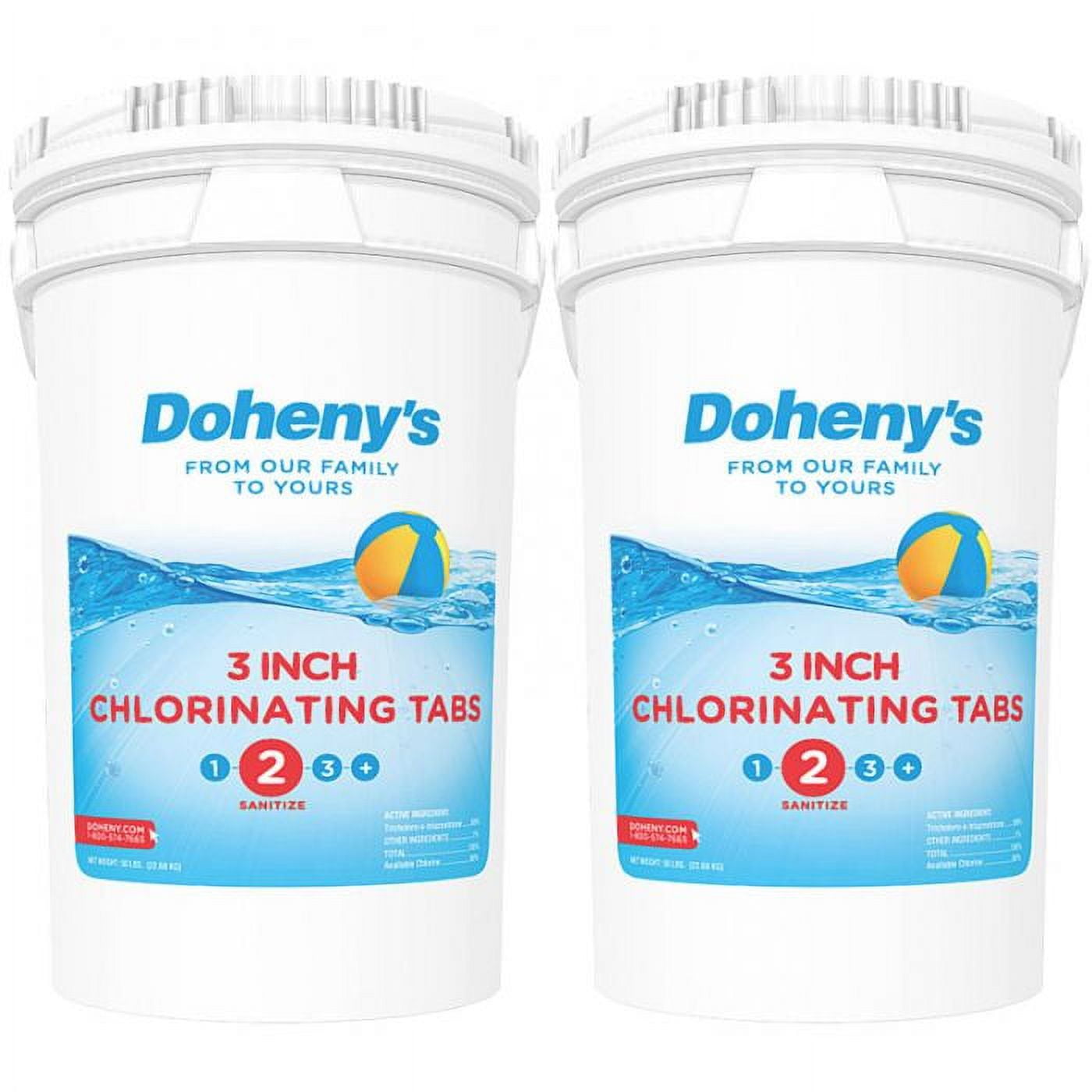 Doheny's 3 Inch Chlorinating Stabilizer Tablets, Pro-Grade Pool ...