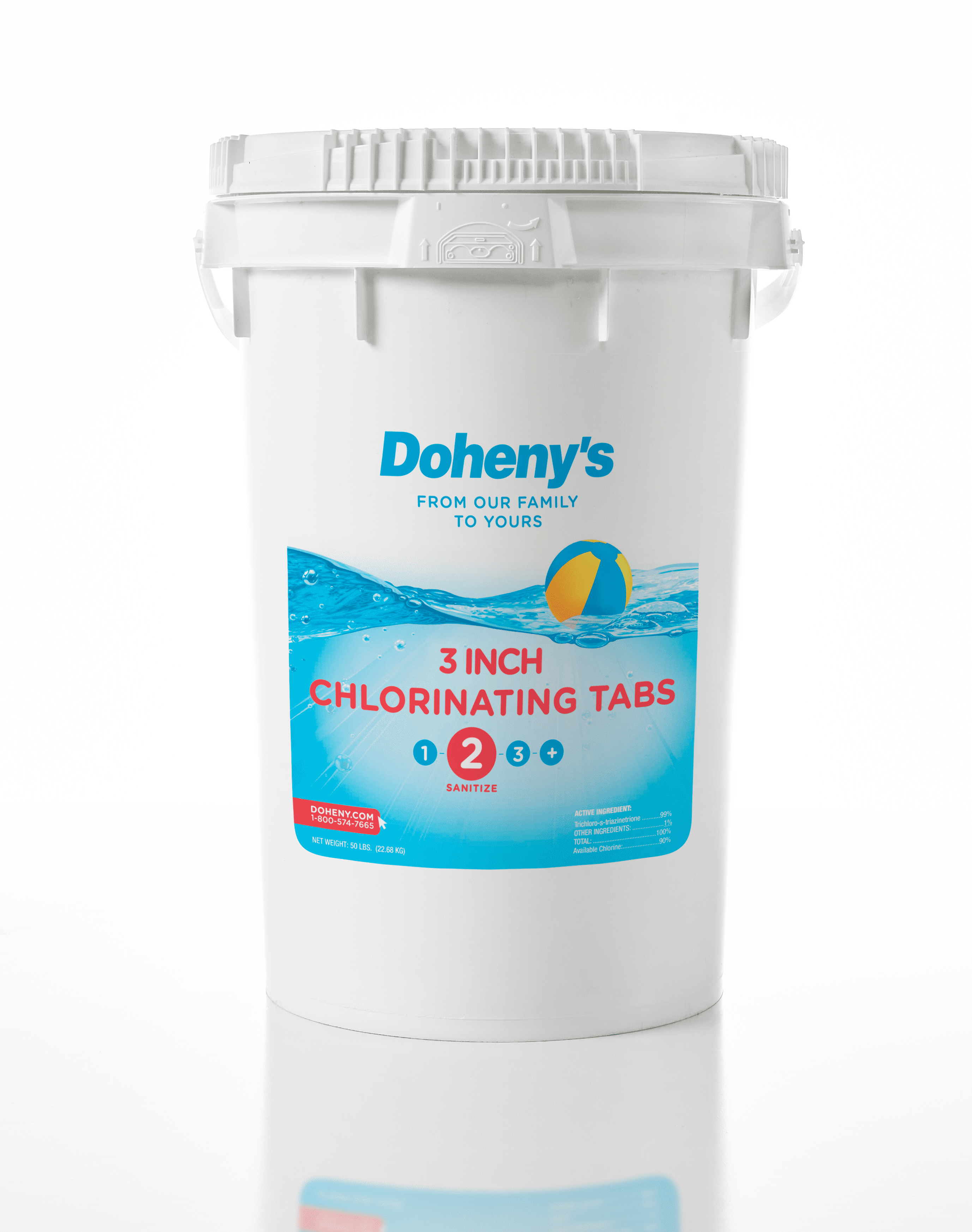 Doheny's 3 Inch Stabilized Chlorine Tabs, Pro-Grade Pool Sanitizer ...
