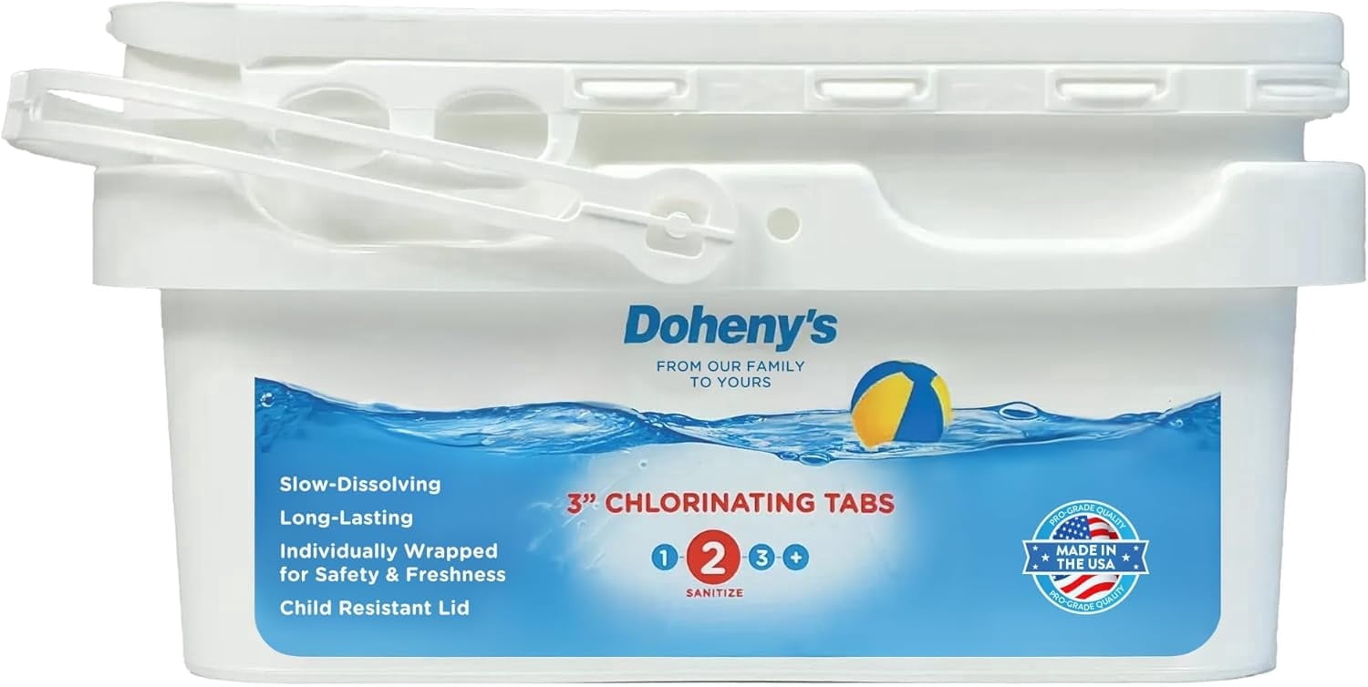 Doheny’s 3-Inch Stabilized Chlorine Tablets | 99% Pure Tri-Chlor, 90% ...