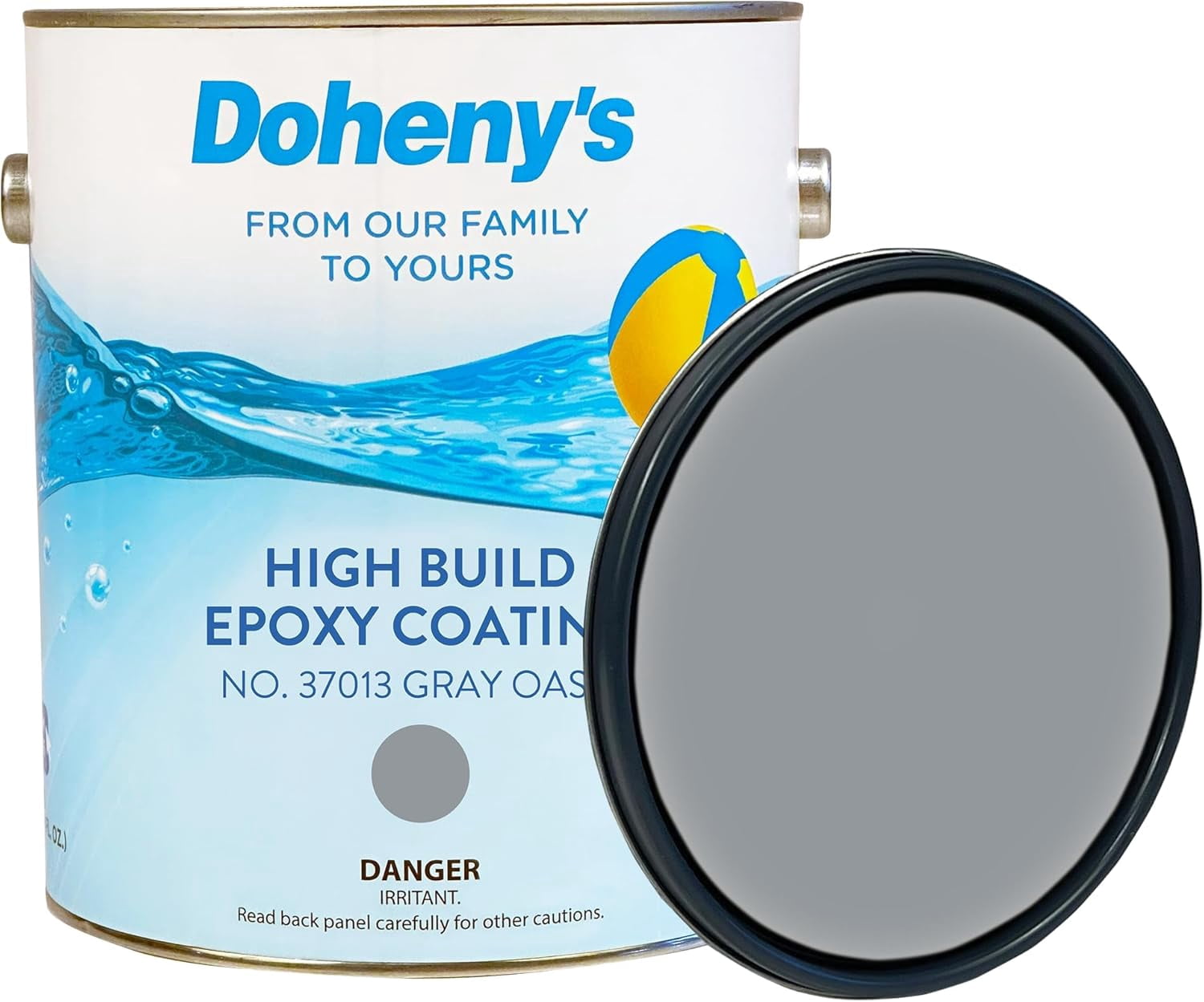 Doheny's Pro-Grade High Build Epoxy Pool Paint, Self-Priming, Chemical ...