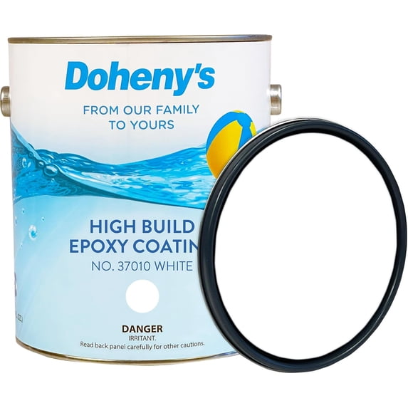 Dohenys, Pro-Grade High Build Epoxy Pool Paint, Self-Priming, White ...