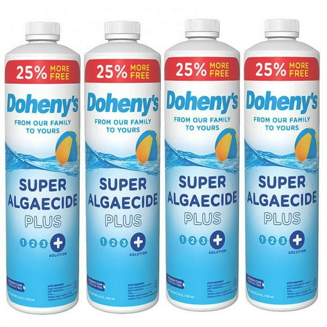 Doheny's Pool Water Algae Treatment - 4 x 40 oz. Super Algaecide with ...