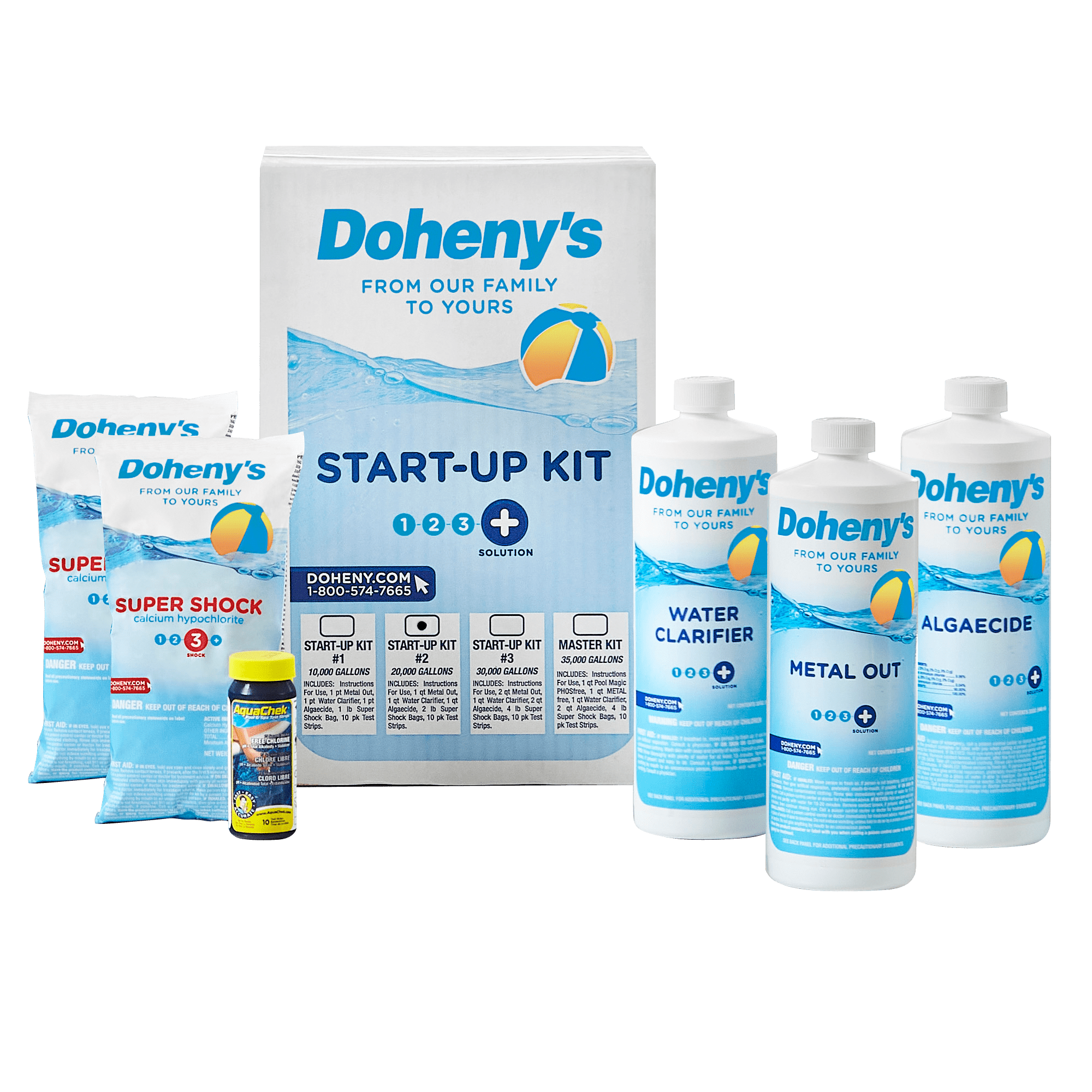 Dohenys Swimming Pool Start-Up Kit, Chlorine Pool Chemicals, Metal Out ...