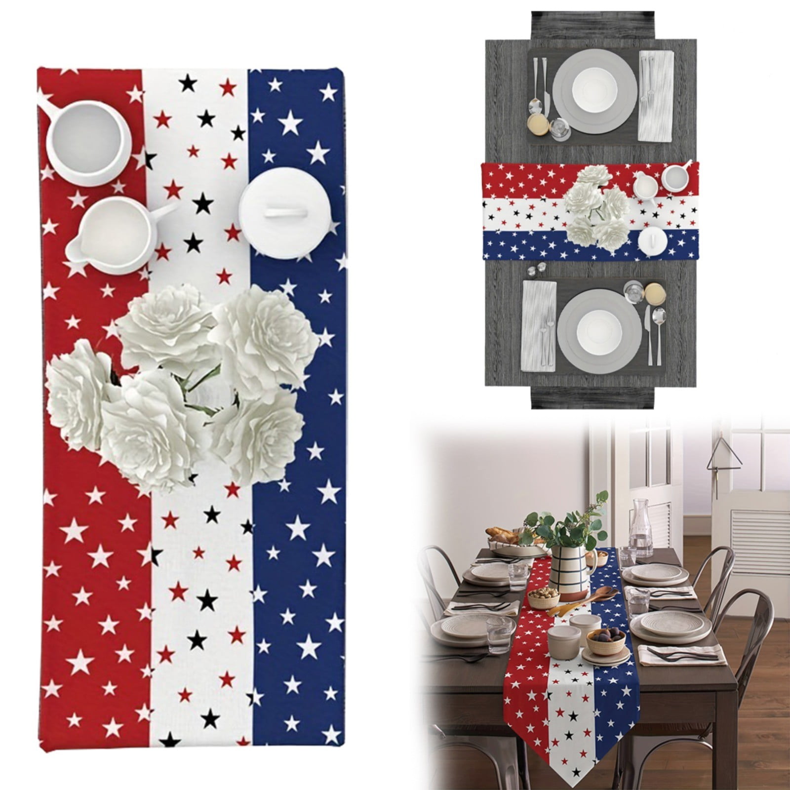 Doilies Cotton Linen Blend Red White And Blue Doilies Decorate Indoor ...