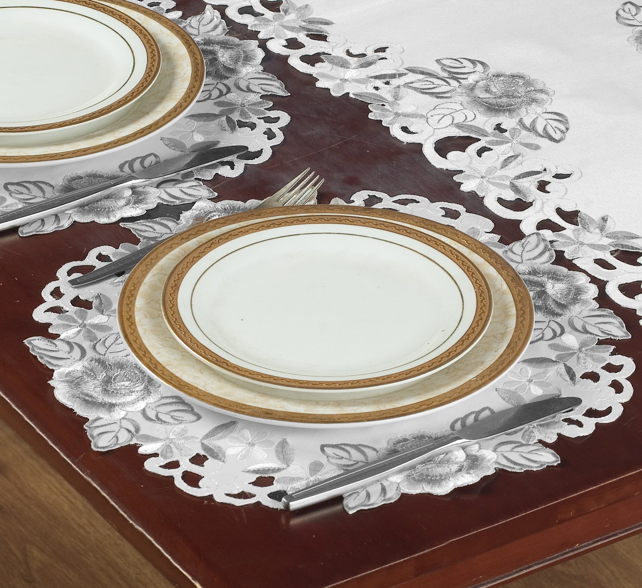 Doilies Set of 4 for Dining Table, Ivory Table Linen, Table Placemats ...