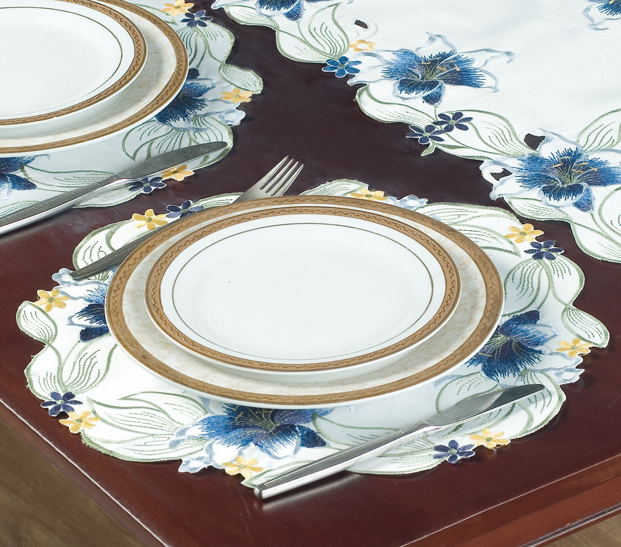 Doilies Set of 4 for Dining Table, Ivory Table Linen, Table Placemats ...