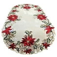 Doily Boutique Christmas Table Runner Embroiderd with Large Red ...