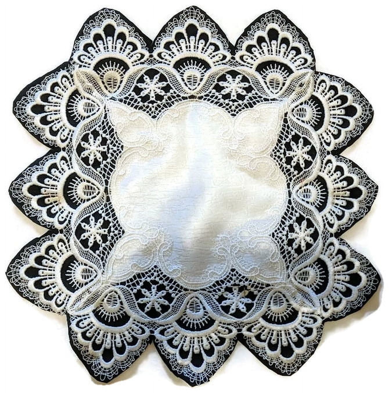 Doily Boutique Extra Large Square Doily in the Antique White European ...
