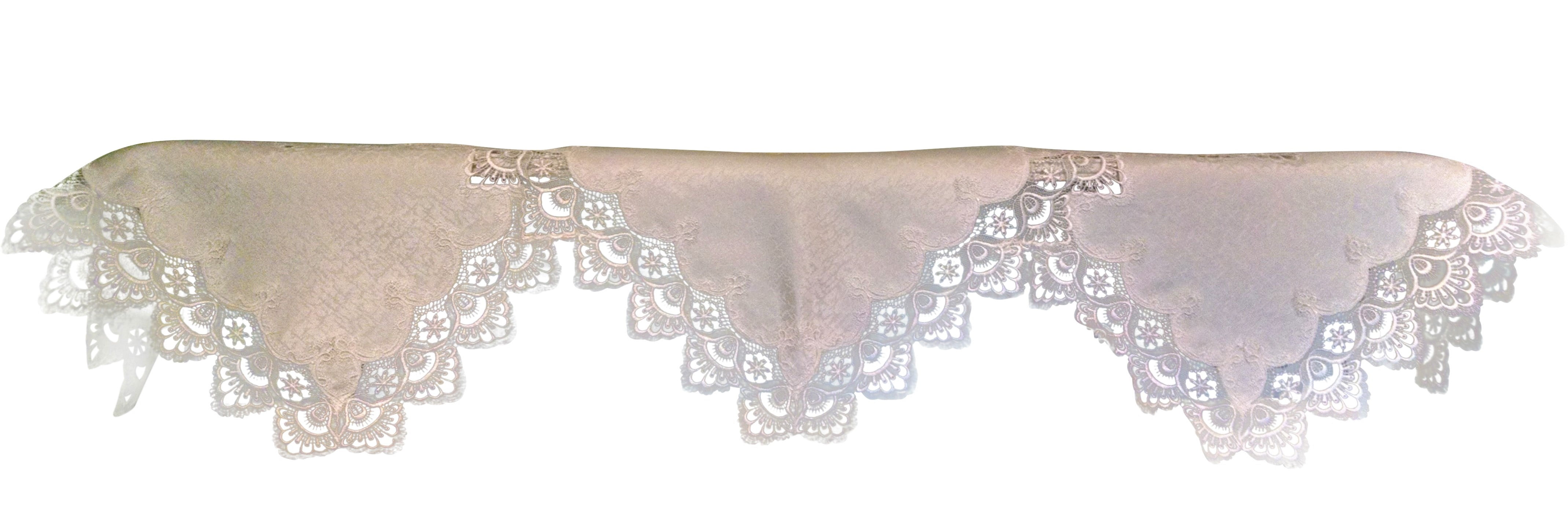 Doily Boutique Fireplace Mantel Scarf with Antique White European Lace ...