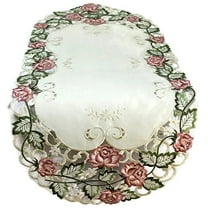 Doily Boutique Table Runner Embroidered with Red Purple Grapes on Ivory ...