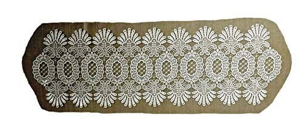 Doily Boutique Table Runner Narrow in Ivory Victorian Lace Size 72 x 10 ...