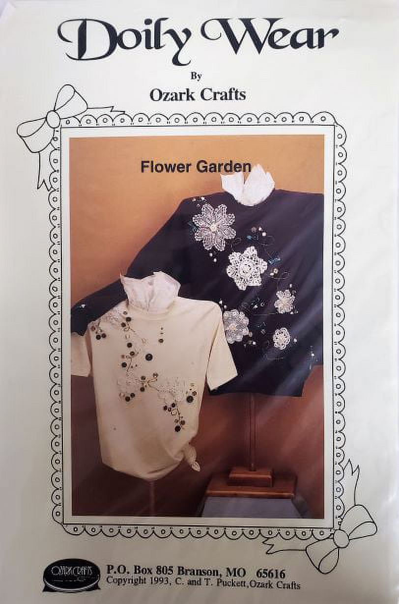 Doily Wear by Ozark Crafts Flower Garden Applique Sewing Pattern 815 ...