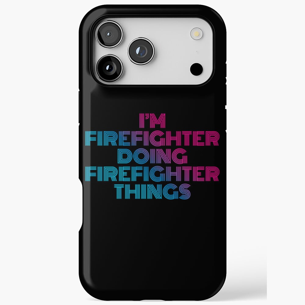 Doing Firefighter Things Retro Neon Art iPhone Case 17 through 11 Pro Max - Walmart.com