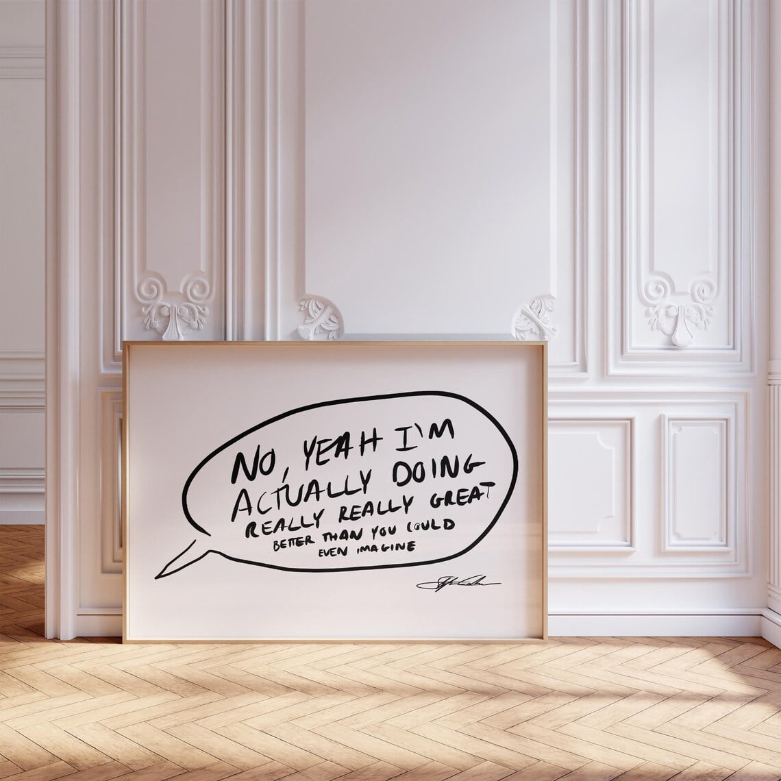 Doing Great Print, Mid Century Quote Wall Art, Unframed Paper Poster ...