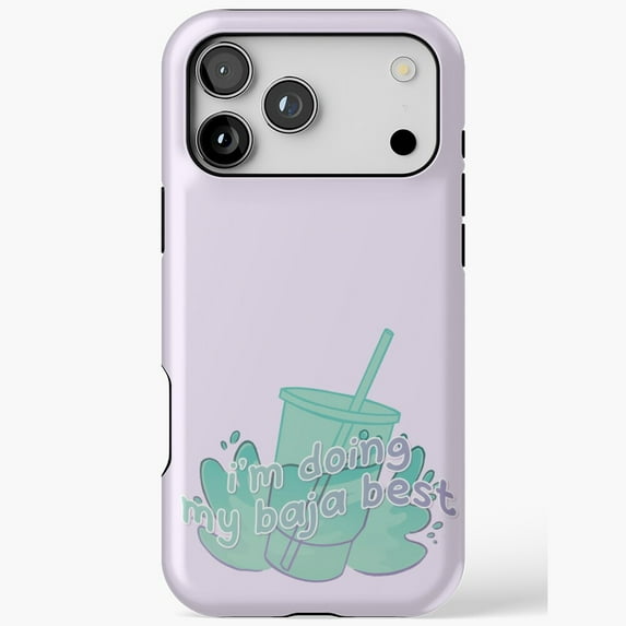 Doing My Best Fun Blue Drink Parody Art iPhone Case 17 16 15 14 13 12 ...