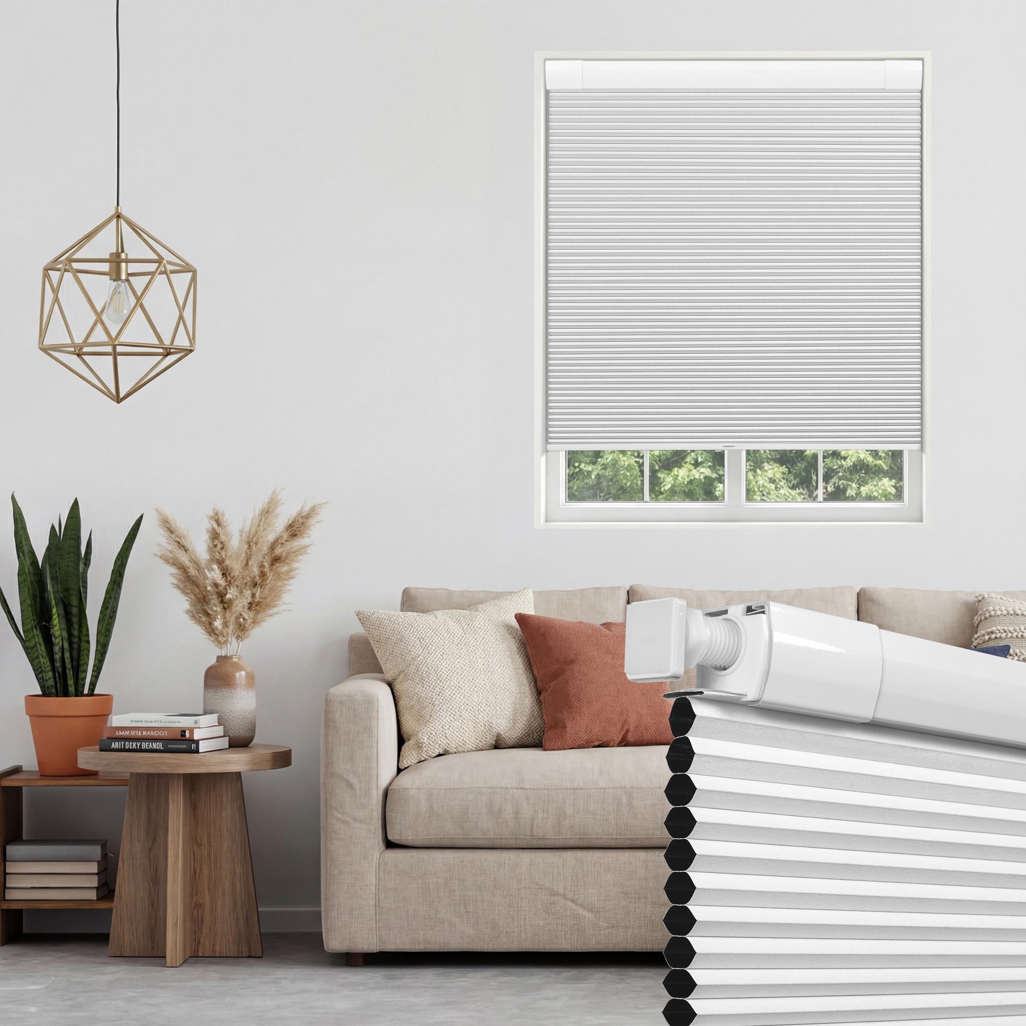 DoingX No Drill No Tools Blackout Cellular Shades for Indoor Windows ...