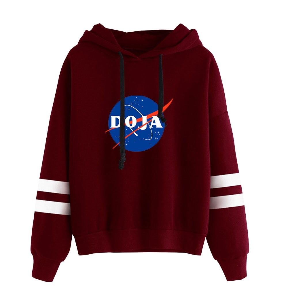 Doja Cat Logo Merch Hoodies Pocketless Parallel Bars Sleeve Sweatshirt ...