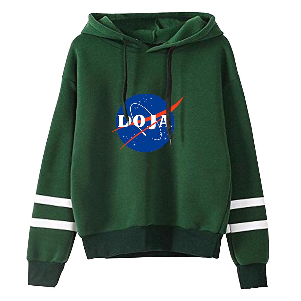 Doja Cat Logo Merch Hoodies Pocketless Parallel Bars Sleeve Sweatshirt ...