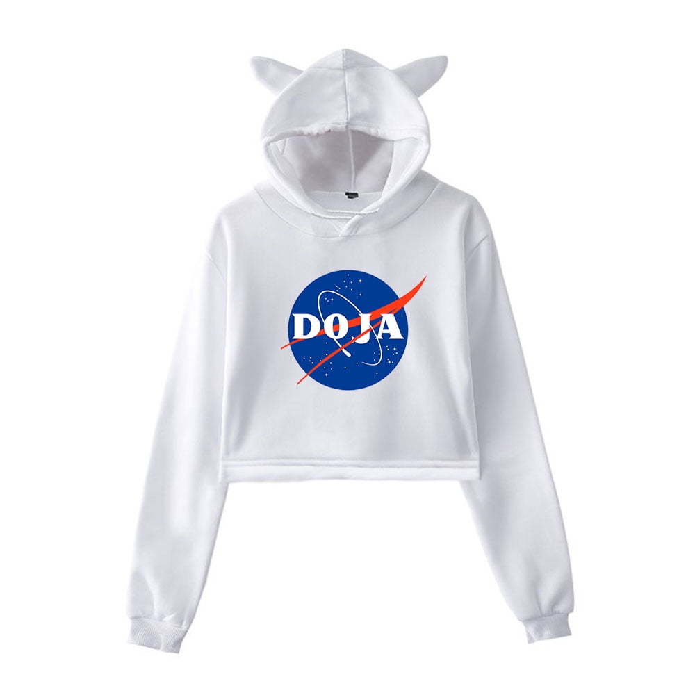 Doja Cat Logo Merch Hoodies Sweatshirts for Girls Cat Ear Crop Top ...