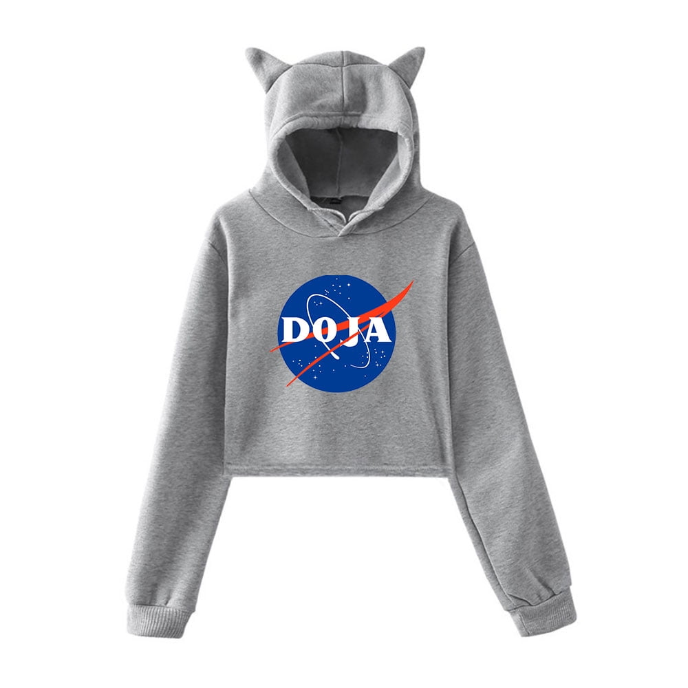 Doja Cat Logo Merch Hoodies Sweatshirts for Girls Cat Ear Crop Top ...