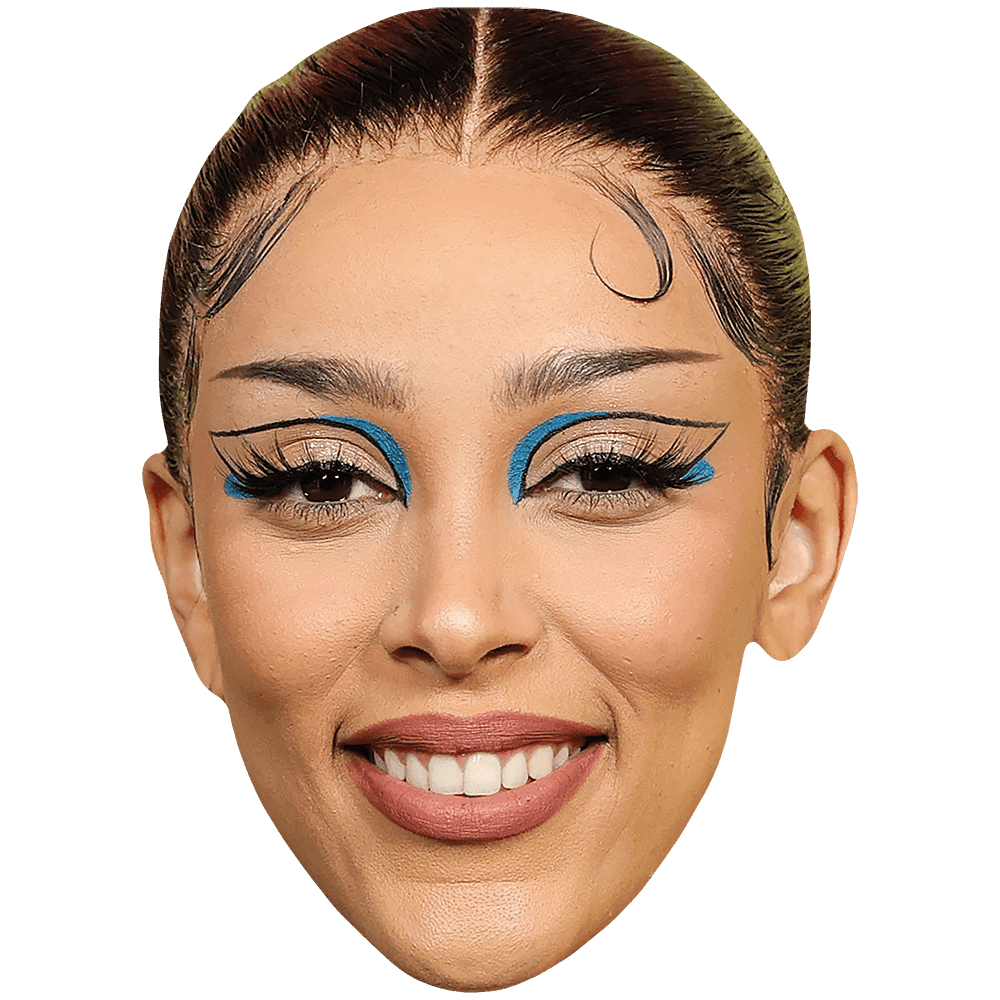 Doja Cat (Make Up) Celebrity Mask, Flat Card Face, Fancy Dress Mask ...