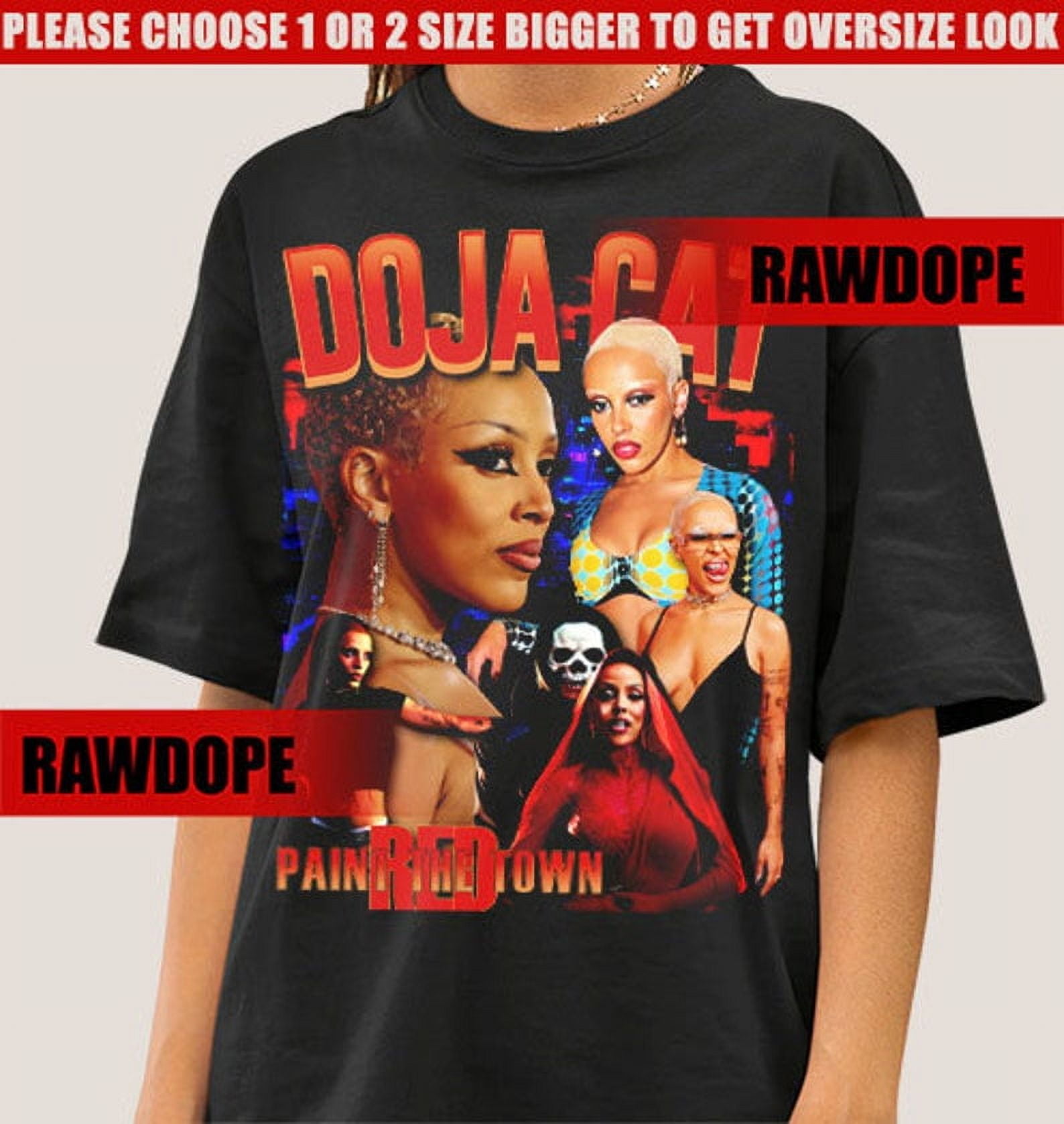 Doja Cat T-shirt Doja Cat Paint The Town Red Shirt Uni Raptees Vintage ...