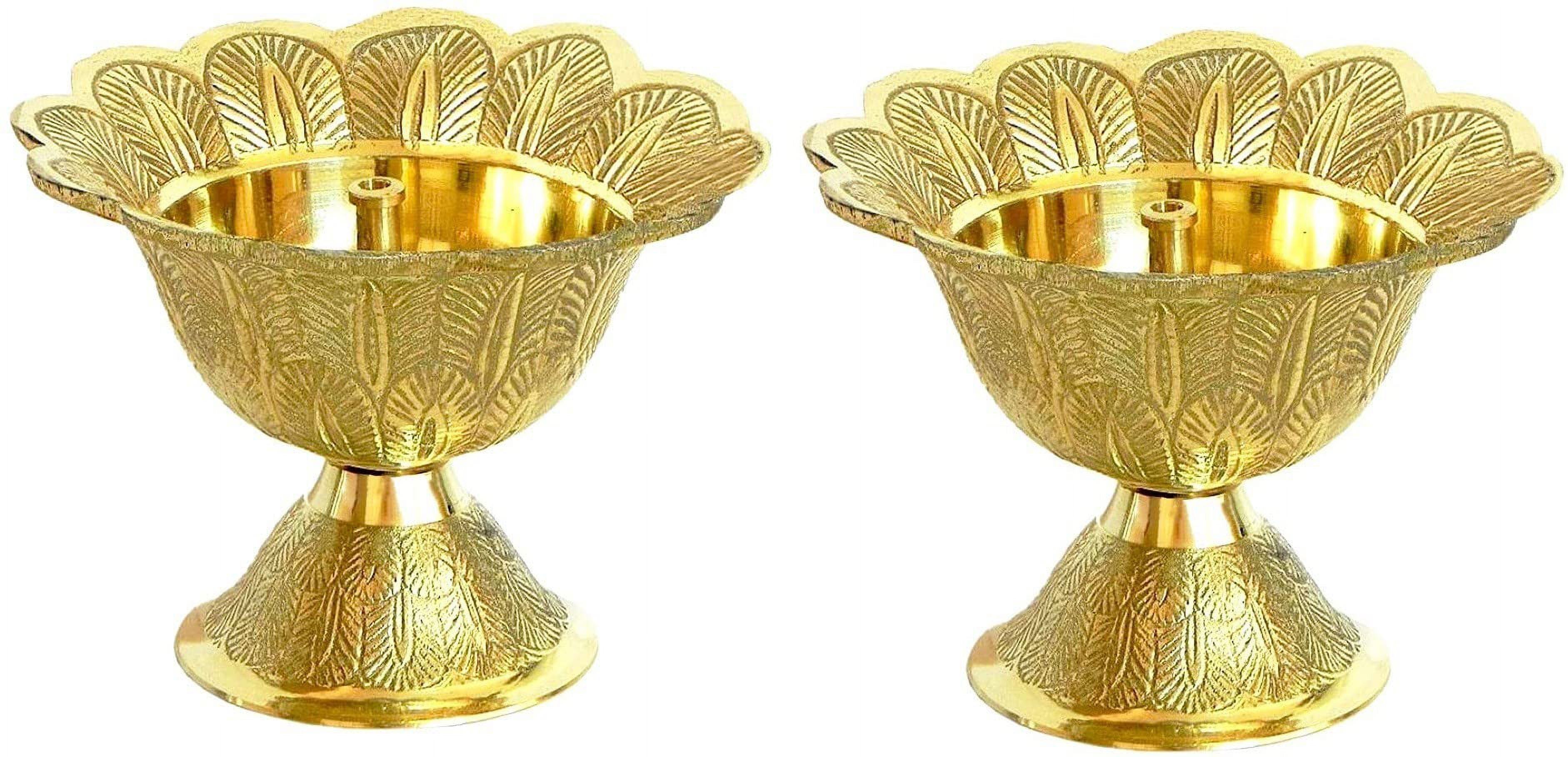 Dokchan Brass Diya for Puja Small Size Akhand Jyot Diya for Pooja ...