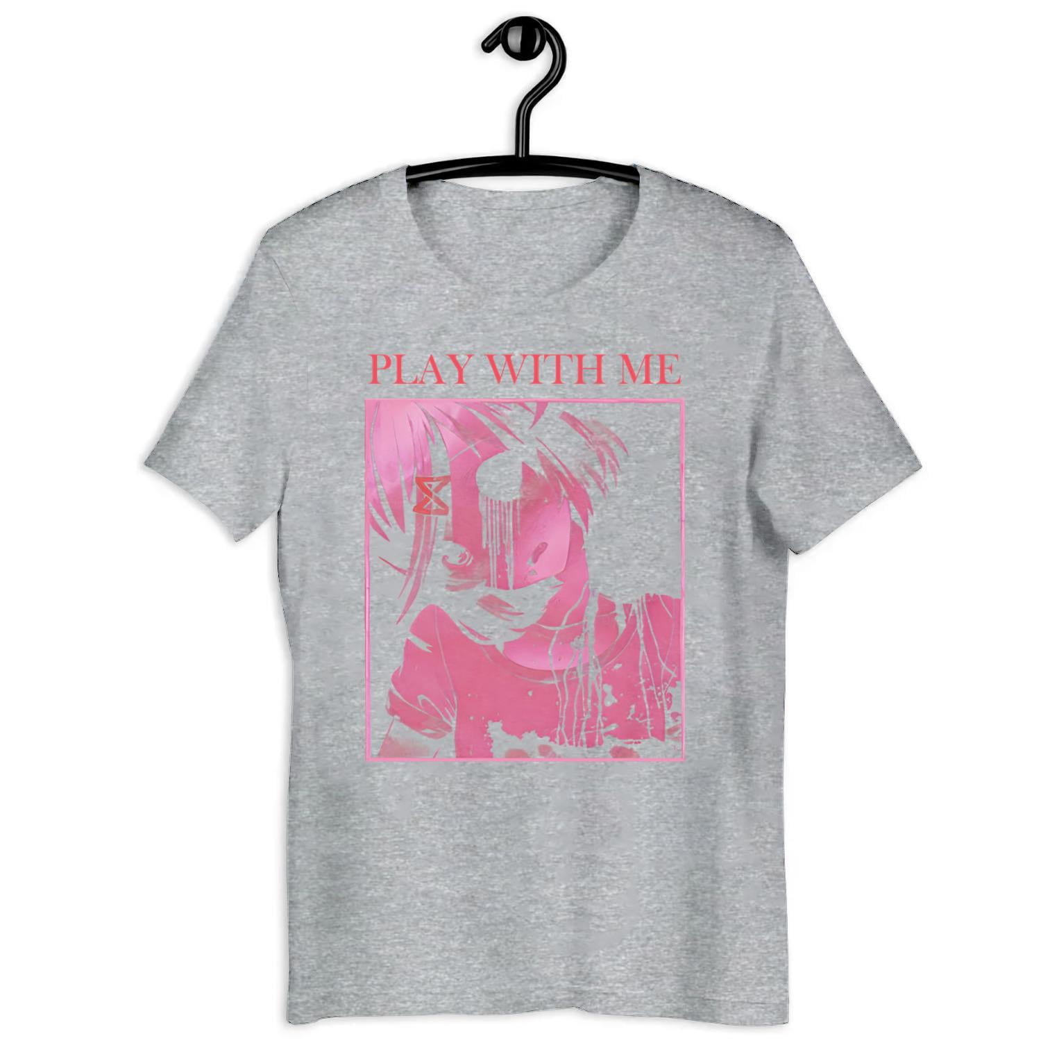 Doki Doki Literature Club Men's Play with Me T-Shirt S-5XL Black ...
